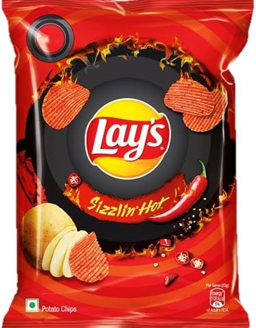 Lay's Sizzlin Hot Potato Chips 26g Humarabazar : Amazon.in: Grocery ...