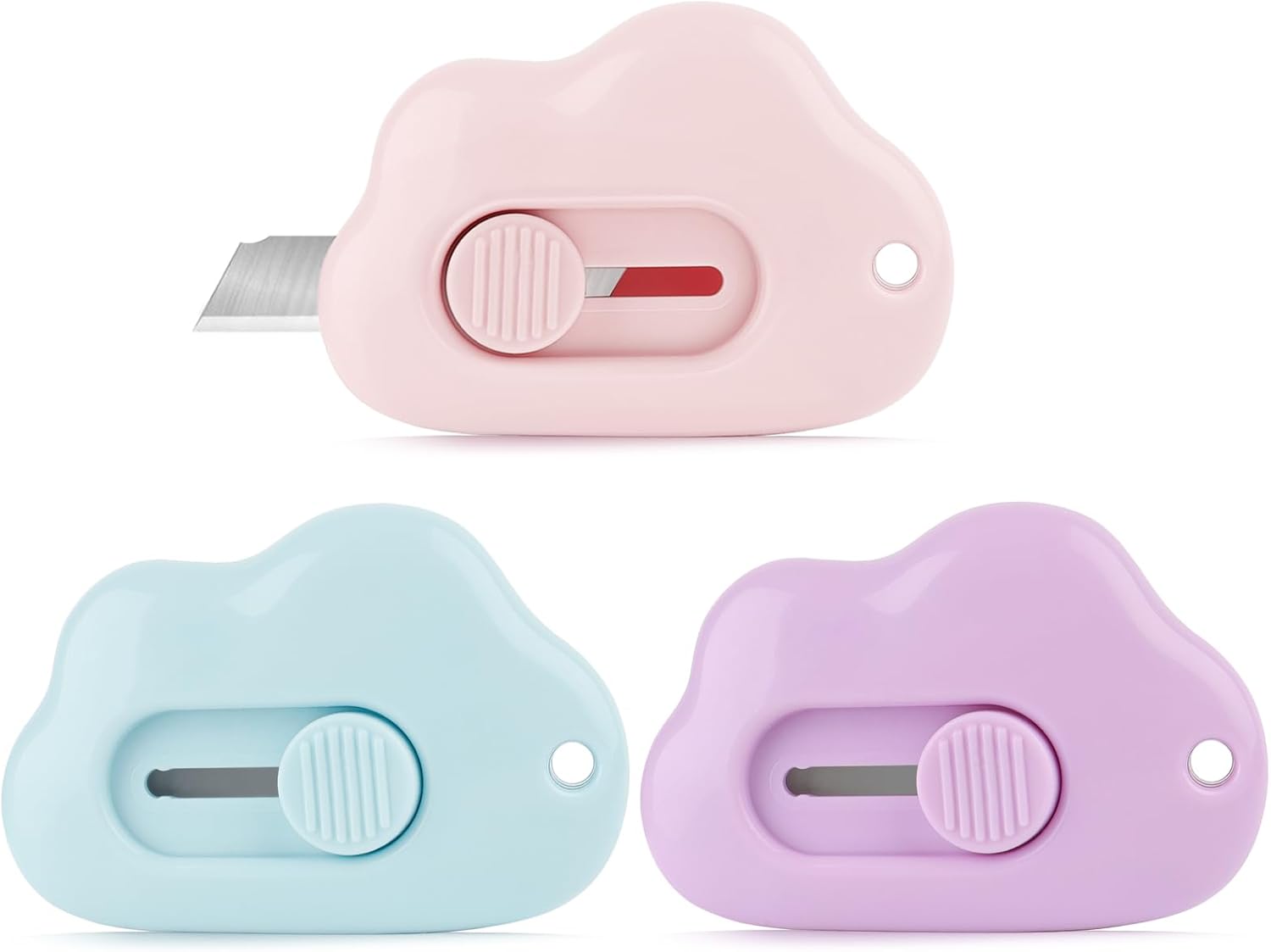 Amazon.com: Upgesy 3 Pcs Mini Cloud Retractable Paper Cutter, Cute ...