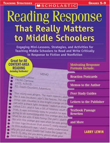 Amazon.com: Reading Response That Really Matters to Middle Schoolers ...