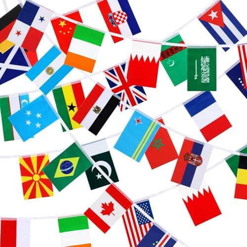 Amazon.com : Fisottey 226 Countries International Flags Banner String ...