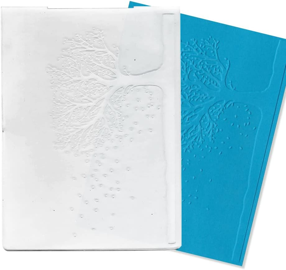 Amazon.com: KWELLAM Branch Bird Plastic Embossing Folders for Card ...