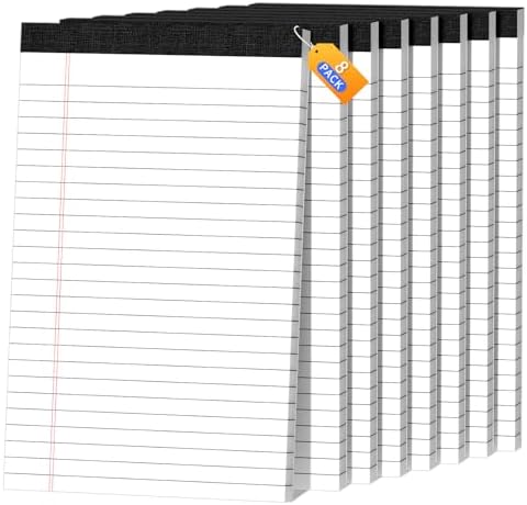 Amazon.com : 5x8 Legal Pads Writing Pad Note Pads, 8 Pack College Ruled ...