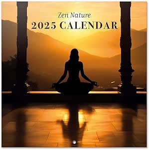 Zen Nature Wall Calendar 2025 12" x 12" FSC® Plastic Free - Starts Week ...