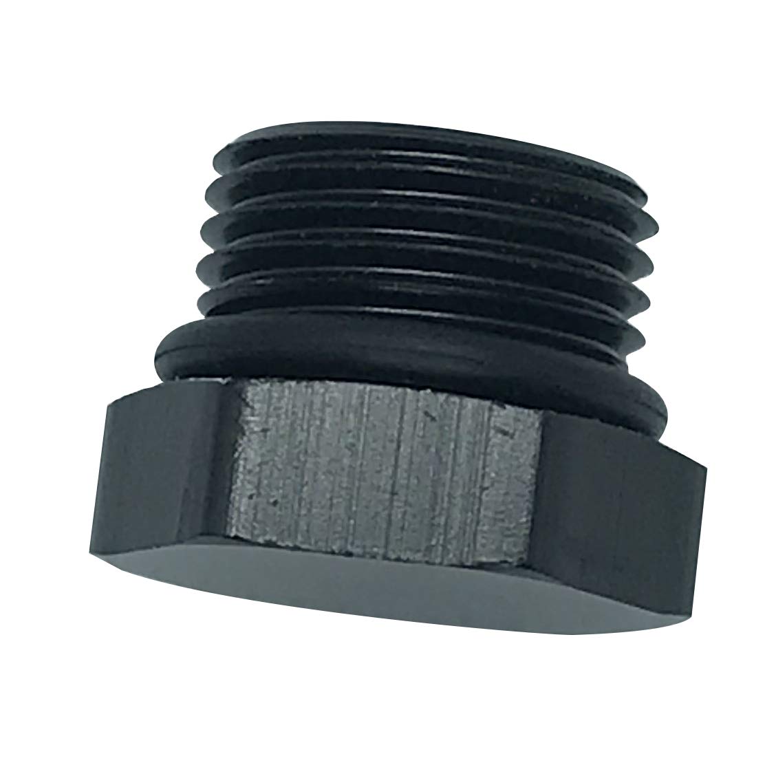 LokoCar Fuel Adapter Caps Black 2-Pack 6AN Black Aluminum Block Off ...