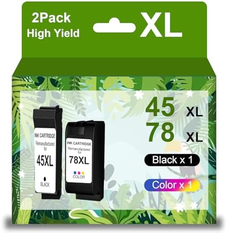 Amazon.com: 45 78 Black and Color Ink Cartriadge Replacement for HP ...