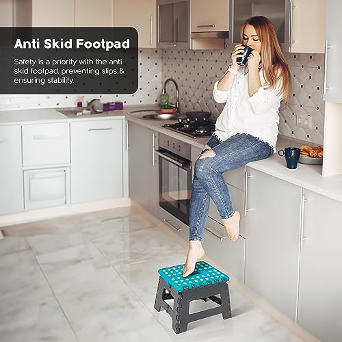 Sterun Folding Step Stool With Carry Handle & Anti Skid Footpad For ...