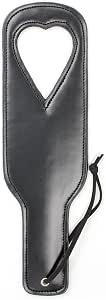 Amazon.com: Black Leather Paddle for Adults Heart Shape : Health ...