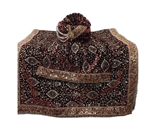 Buy PP Collection Maroon Velvet Printed Traditional Ethnic Indian ...