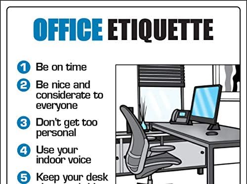 Amazon.com: Office Etiquette Poster V2 12" x 16" Laminated : Office ...