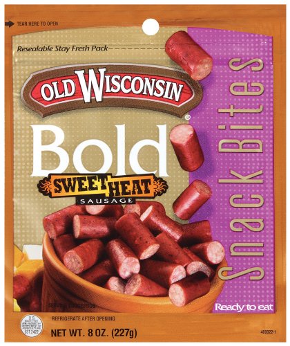 Amazon.com : Old Wisconsin Snack Bites, Bold, 8-Ounce : Jerky And Dried ...