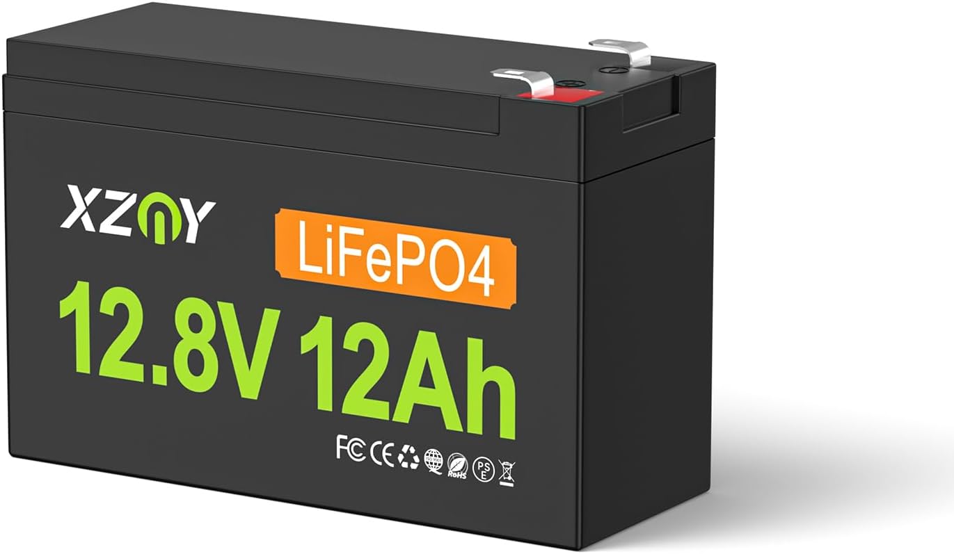 Amazon.com: Compact 12V 12Ah Lithium Battery, Rechargeable 12V Deep ...