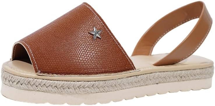 Amazon.com | Women's Leather Spanish Avarcas Espadrille Platform ...