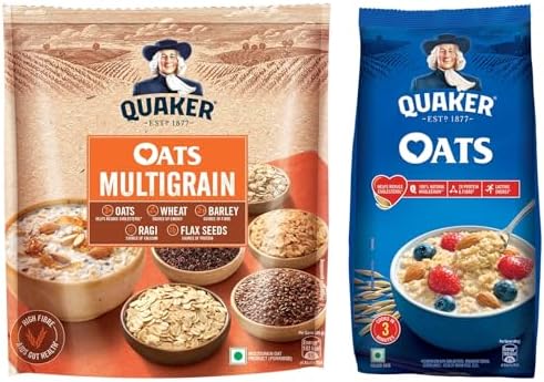 Quaker Oats Multigrain 600g, Rolled Oats Wholegrain, High Protein ...