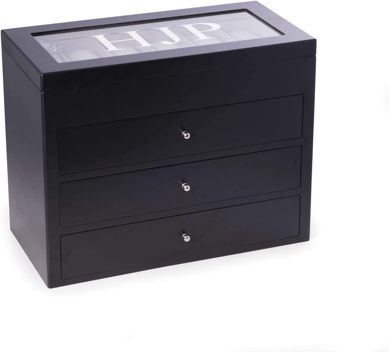 Amazon.com: Bey-Berk Custom Personalized Solid Wood Watch Box Organizer ...