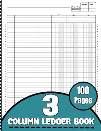 Amazon.com: 3 Column Ledger Book: Large Accounting Columnar Pad 3 ...