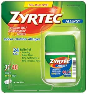 Amazon.com : Zyrtec Bonus Pack, 40 Count : Health & Household