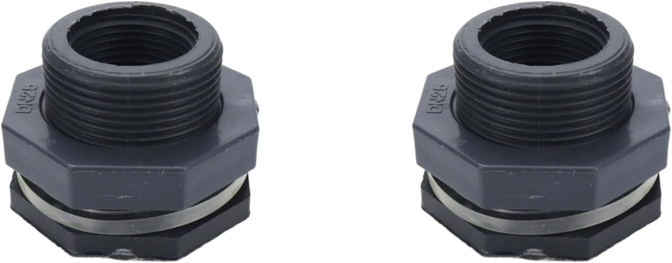 Amazon.com: Woogim PVC Bulkhead Fitting for Compression Bulkhead ...