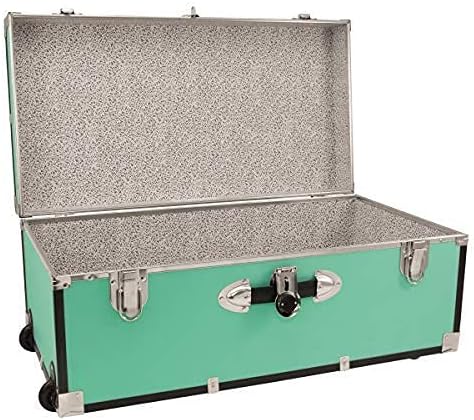 Amazon.com: Seward Trunk 30-inch Footlocker Trunk with Wheels, Teal ...