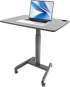 Amazon.com: DNYSYSJ Mobile Standing Desk, Lectern Portable with Wheels ...