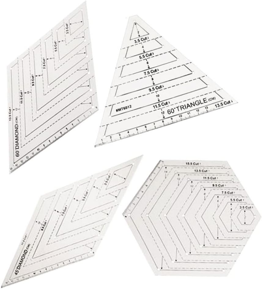 Amazon.com: Eioflia Quilting Rulers Patchwork Templates Transparent ...