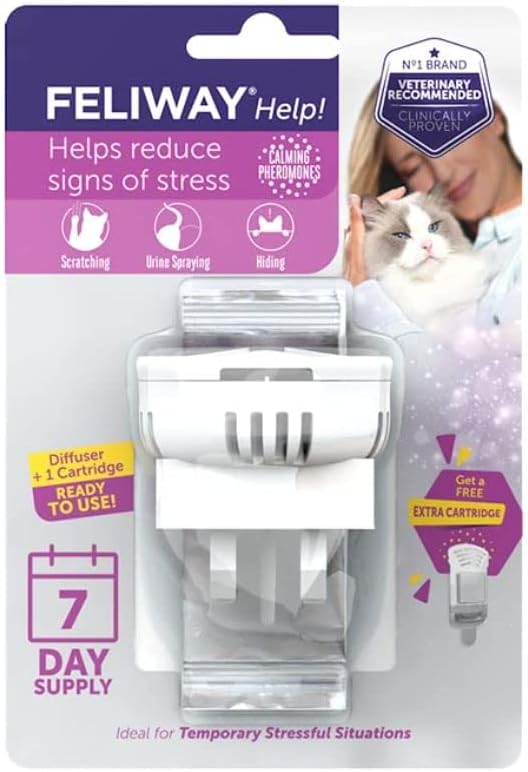 Feliway Help 7 Day Starter Kit, Plug In Anxiety Relief Pheromone ...