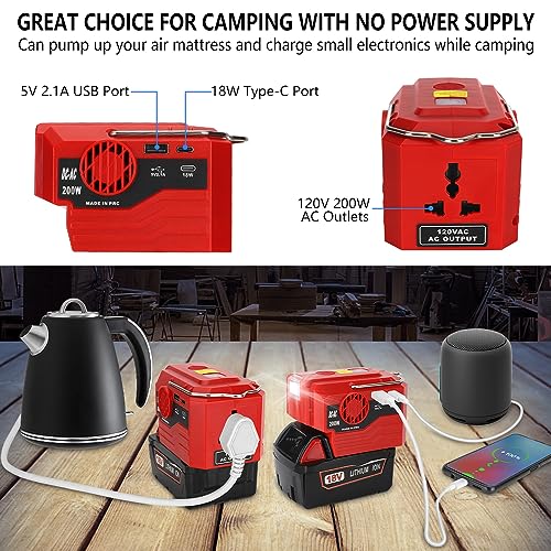 Snapklik.com : 200W Inverter Generator For Milwaukee M18 18V Lithium ...