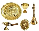 ・ブランド:Dhanak・モデル:5 in 1 Brass Puja Set・製造元/メーカー部品番号:PujaThaliSet_5in1_Brass・This Puja Set is especially designed to add ...