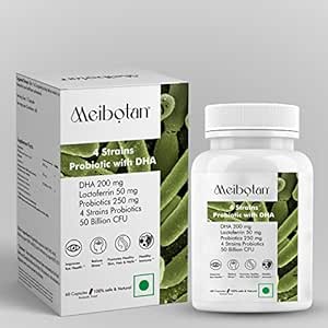 Meibotan 4 Strains 50 Billlion CFU Probiotics with Dha & Lactoferrin ...