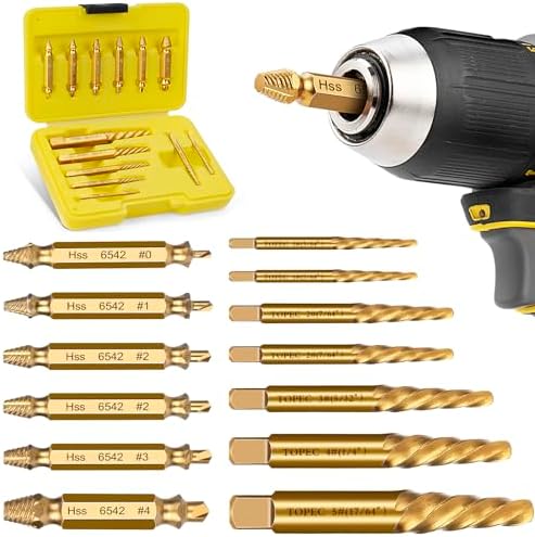 THINKWORK Damaged Screw Extractor Set, 13Pcs Easy Out Bolt Extractor ...