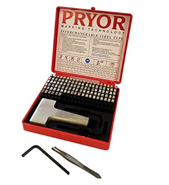 Pryor TPFH040 Interchangeable Steel Type Fount Set, Complete with Hand ...