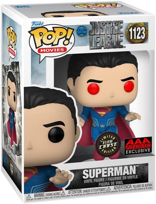 Funko Pop Justice League Superman Red/Blue (Heat Vision) GITD Chase ...