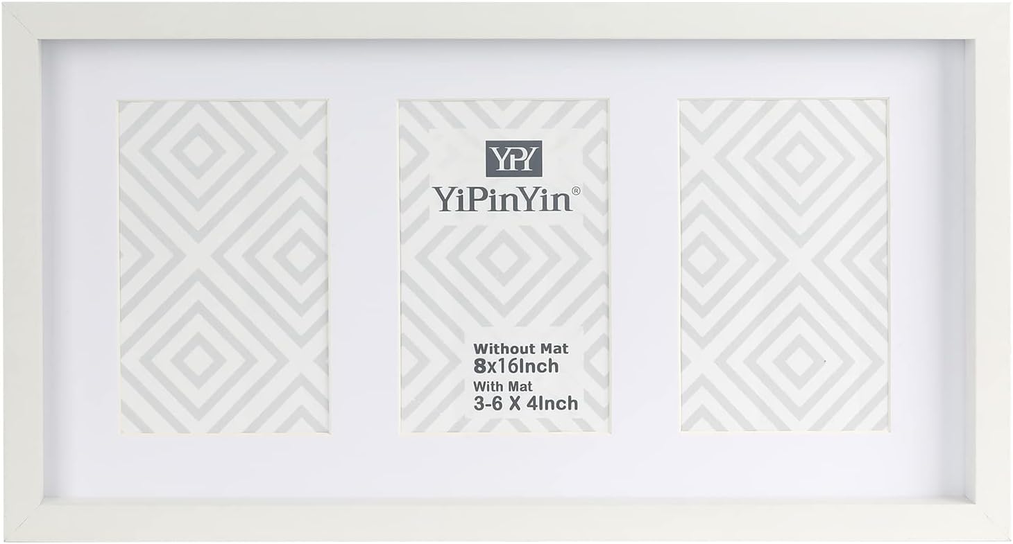 Americanflat 8x16 Panoramic Picture Frame in Black - Three 7x5 Photo ...