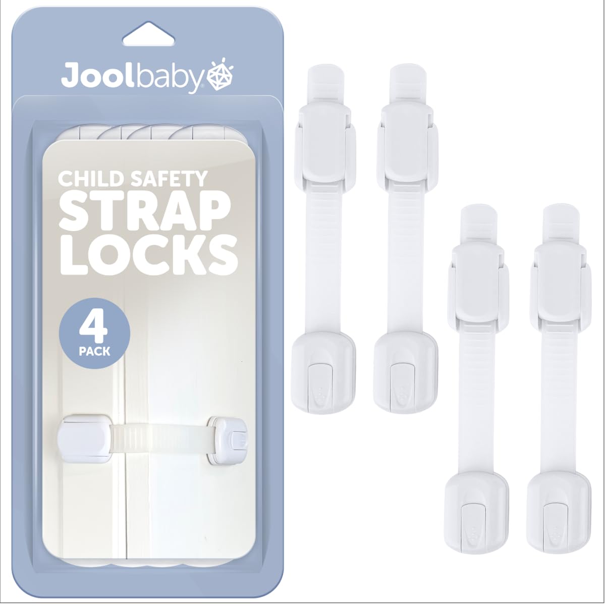 Amazon.com: Child Safety Strap Locks (4 Pack) Baby Proof Cabinets ...