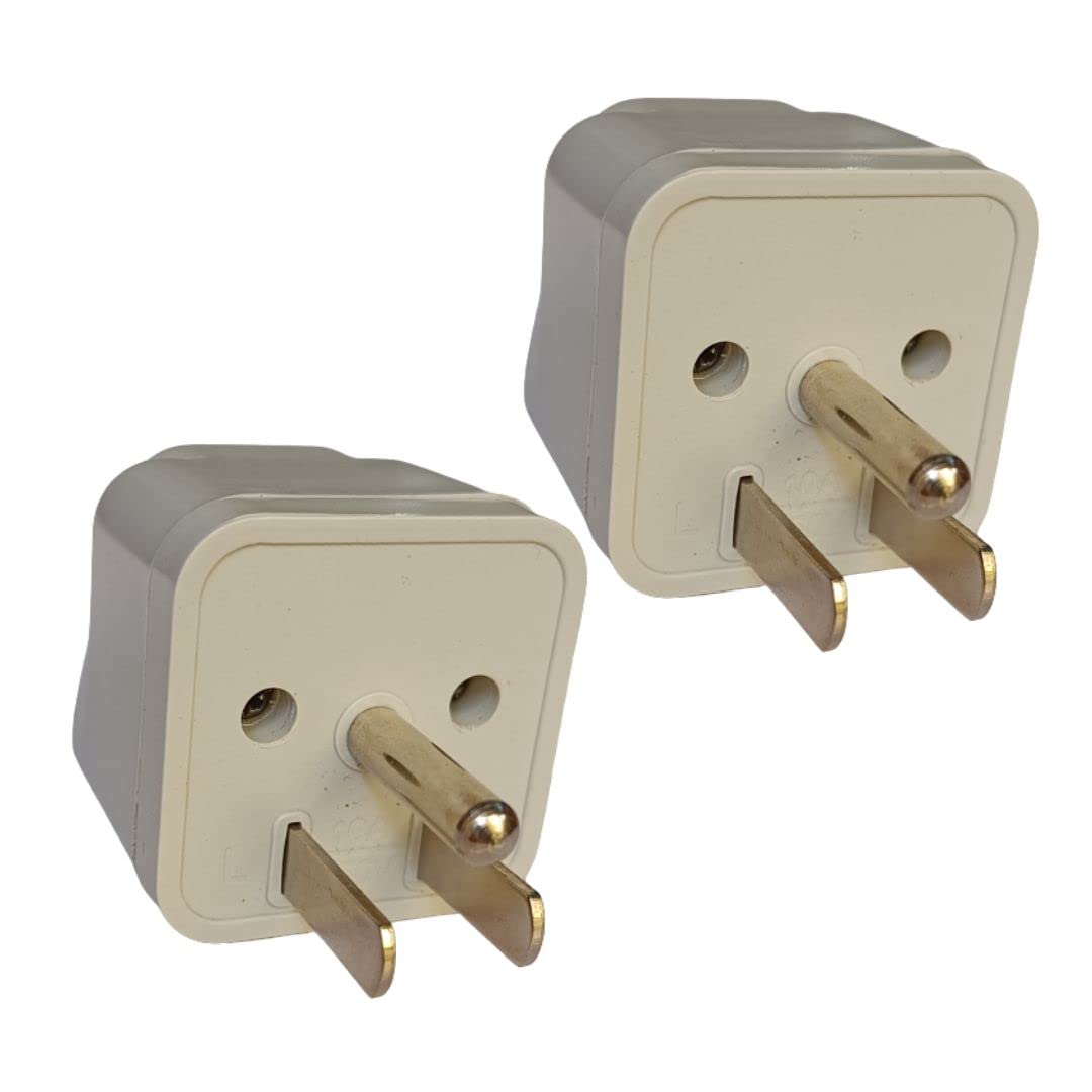 WOWSOME (Pack of 2) Type-B 10A 250V 3 Pin US Conversion plug for ...