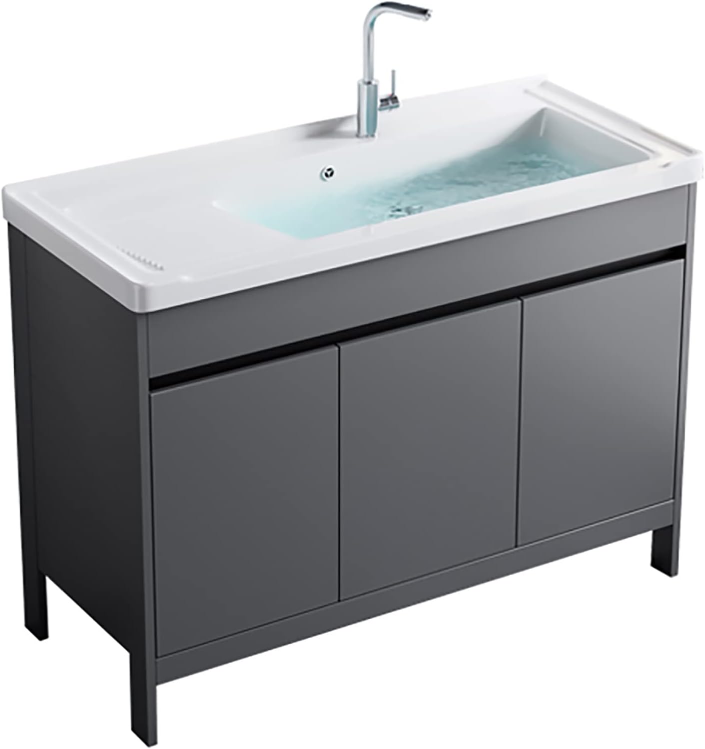 Amazon.com: Bathroom Vanity Sink with cabinet, Floor Standing Laundry ...