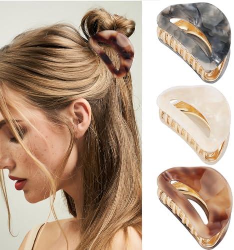 Amazon.com: Tihebax Hair Clip, 3Pcs Medium Claw Clips for Women's Hair ...