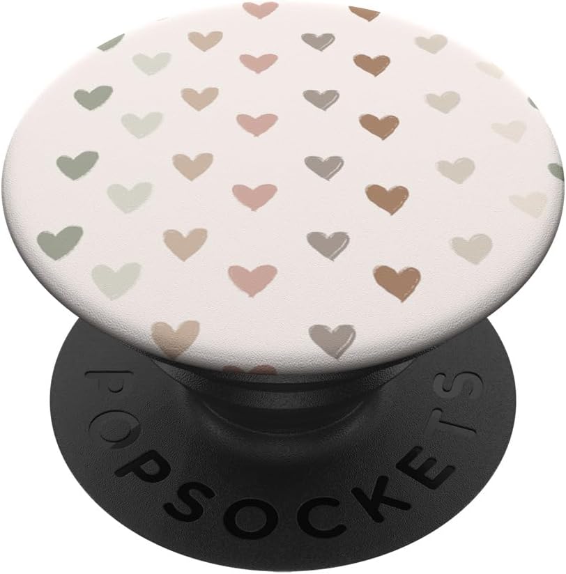 Amazon.com: Beige White Minimalist Heart PopSockets Standard PopGrip ...