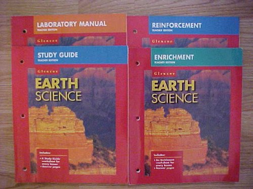 Package of 4 Glencoe Earth Science Teacher Resource Teacher Editions ...