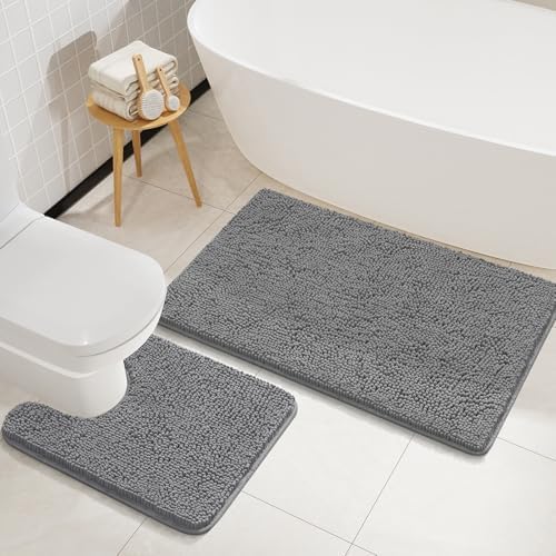 Amazon.com: Flotstiga Bathroom Rugs Sets 2 Piece,Super Absorbent Soft ...