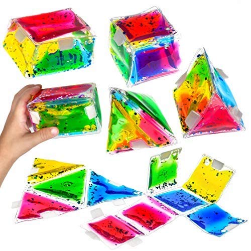 Buy Playlearn Folding 3D Shapes - Gel Filled Squishy Sensory Fidget Toy ...