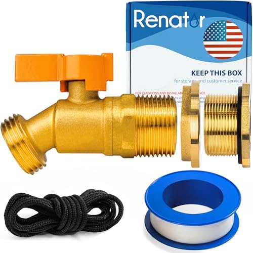 Rain Barrel Spigot Kit Brass Rain Barrel Spigot Quarter Turn Ball Valve ...