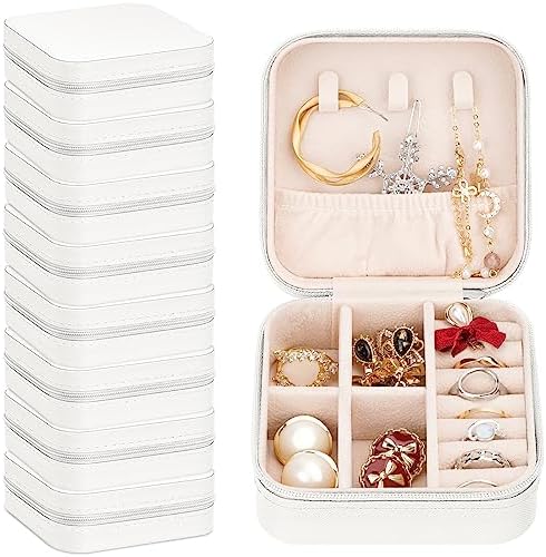 Amazon.com: 4 Pack White Small Jewelry Box, Bridesmaid Proposal Gifts ...