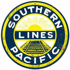 Amazon.com: Yellow Southern Pacific Logo Herald Reproduction Sign Tin ...