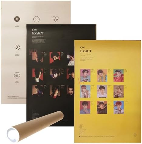 Amazon.com: EXO 3RD ALBUM EX'ACT 3 POSTER set [ LOGO, LUCKY ONE ...