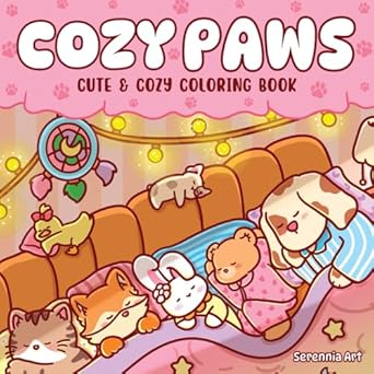 Amazon.com: Cozy Paws - A Relaxing Coloring Book for Adults & Teens: Sweet Animal Friends Living ...