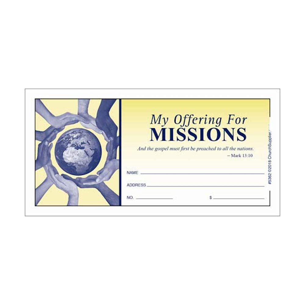 Amazon.com : Missions Offering Envelope for Churches (Pkg of 200 ...