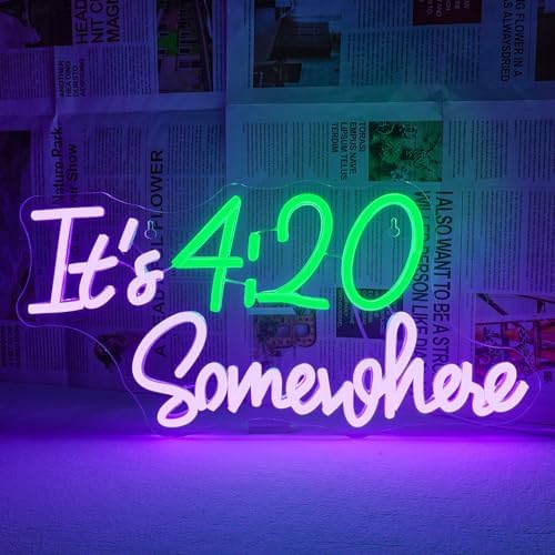 Horseneon 420 Neon Sign - Green Leaf Neon Signs for Wall Decor 420 ...