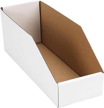 EXYGLO Cardboard Boxes, Pack of 35 Corrugated Storage Bins 12x4x4.5inch ...