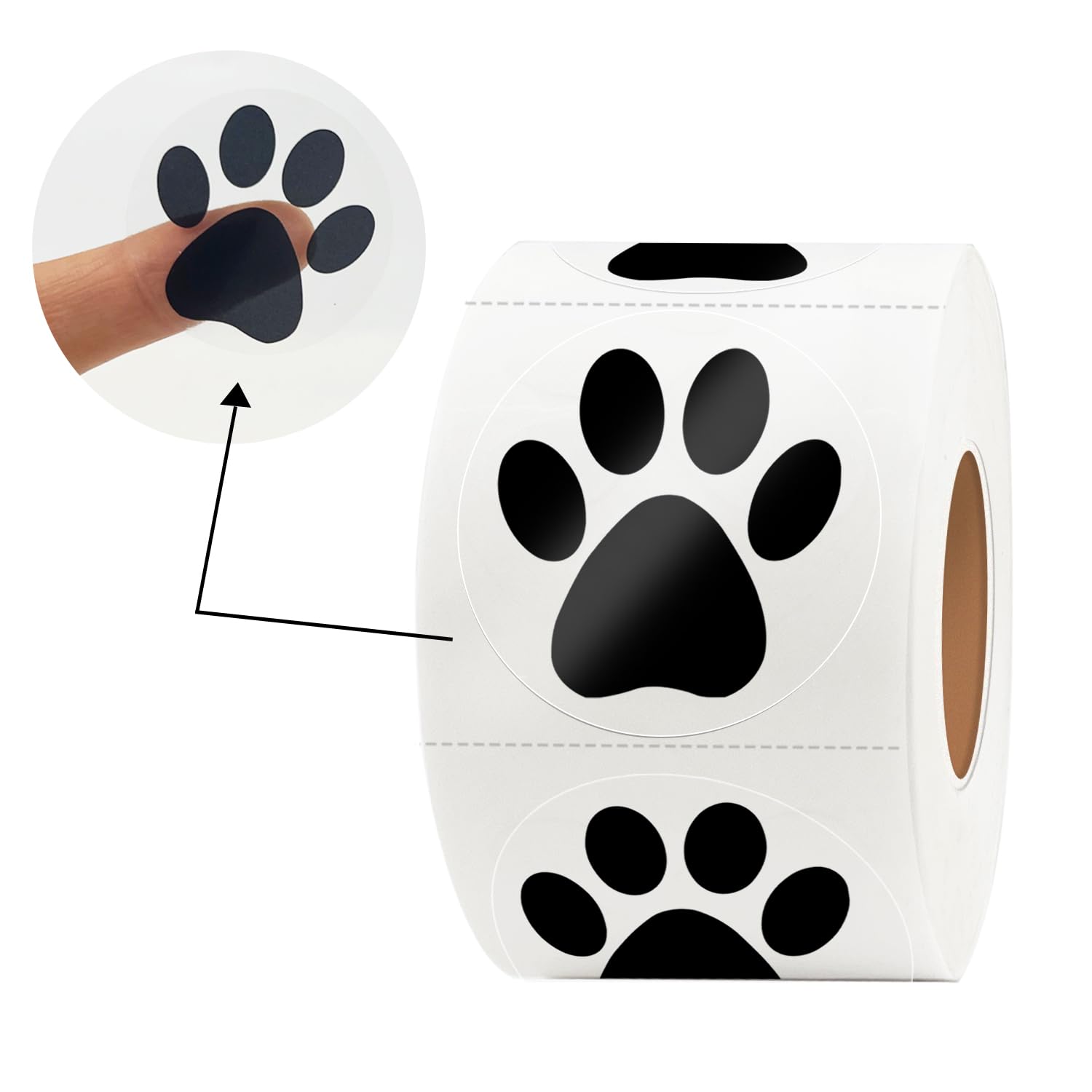 Amazon.com: Yeachlaing Paw Print Stickers,1.5" Clear Round Bear Paw ...