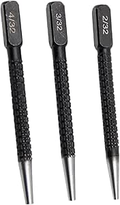 3PCS Concave Manual Center Punch Positioning Punch Drilling Fixer Black ...
